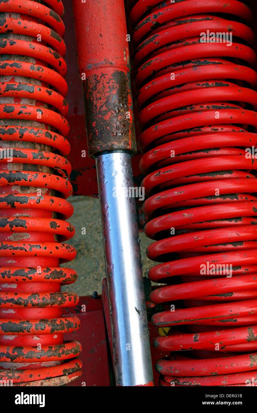 hydraulic dampers of truck Stock Photo - Alamy