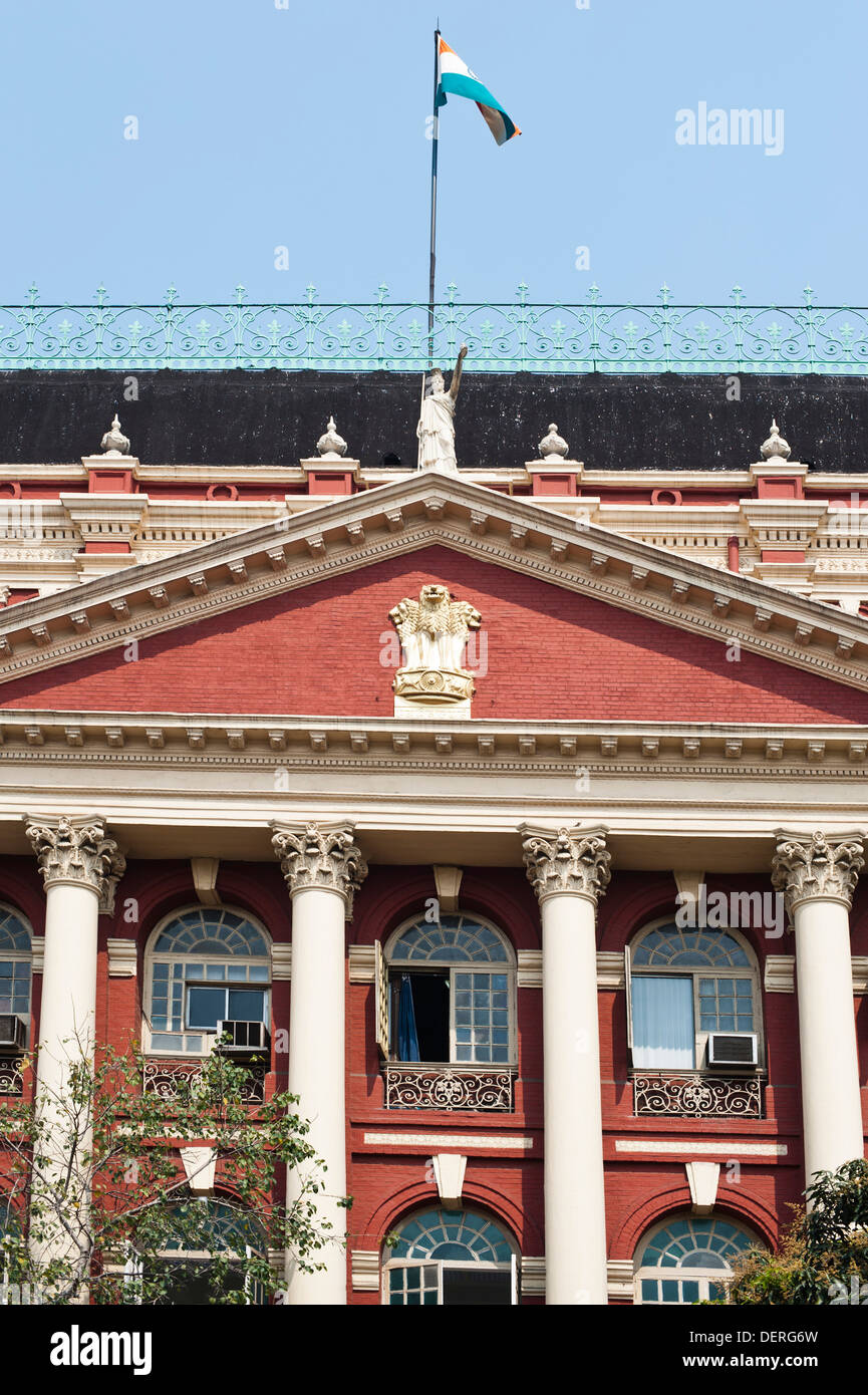 Facade of a government building, Writers Building, Kolkata, West Bengal ...