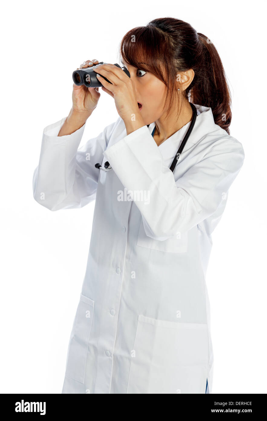 Doctor spying hi-res stock photography and images - Alamy