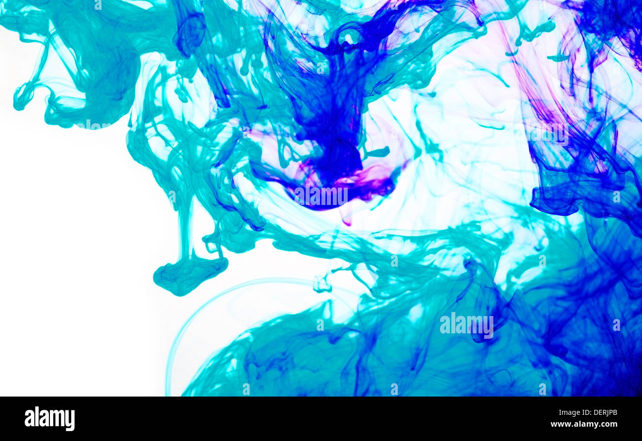 inks in water, color abstraction, color explosion Stock Photo - Alamy
