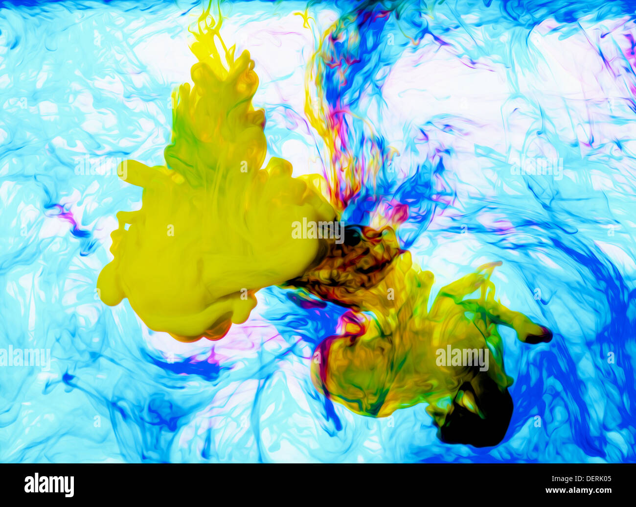 inks in water, color abstraction, color explosion Stock Photo - Alamy