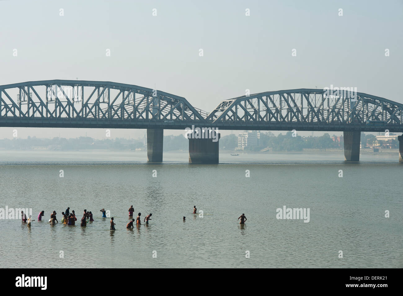 Bridge across a River, Vivekananda Setu, Hooghly River, Kolkata, West ...