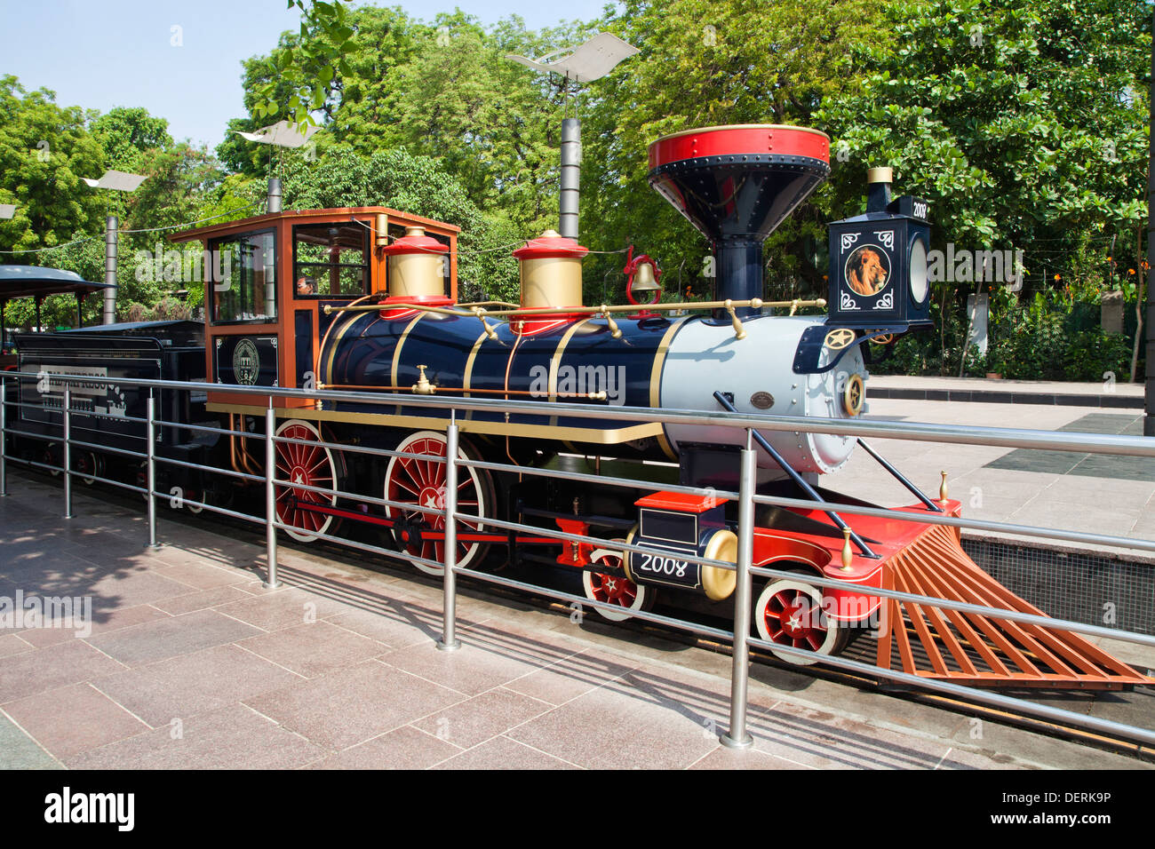 Toy train at amusement park, Kankaria Lake, Ahmedabad, Gujarat, India ...