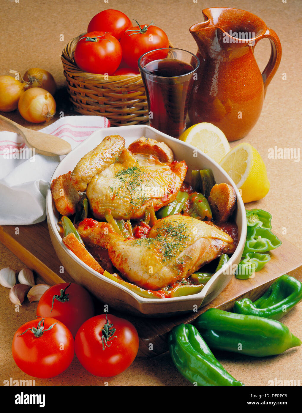 Basque chicken hi-res stock photography and images - Alamy
