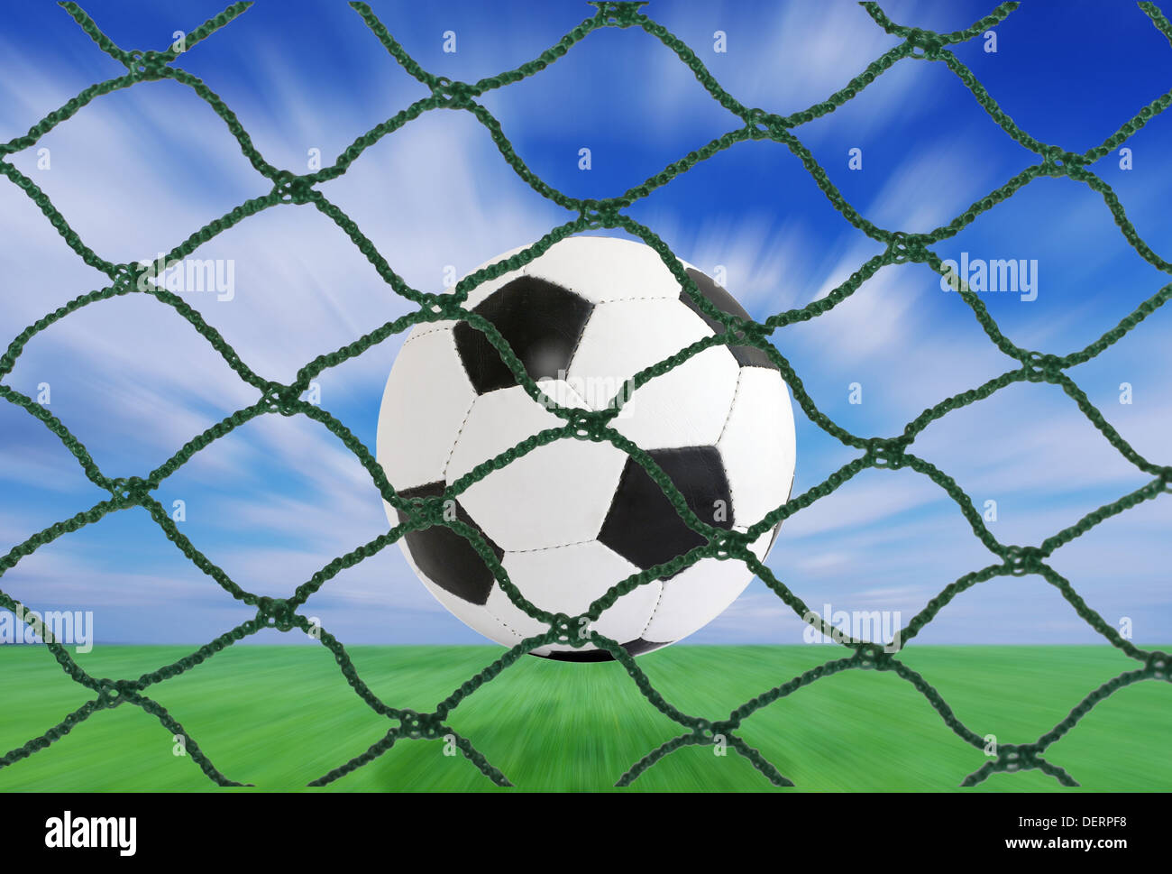 foot ball in mesh Stock Photo - Alamy