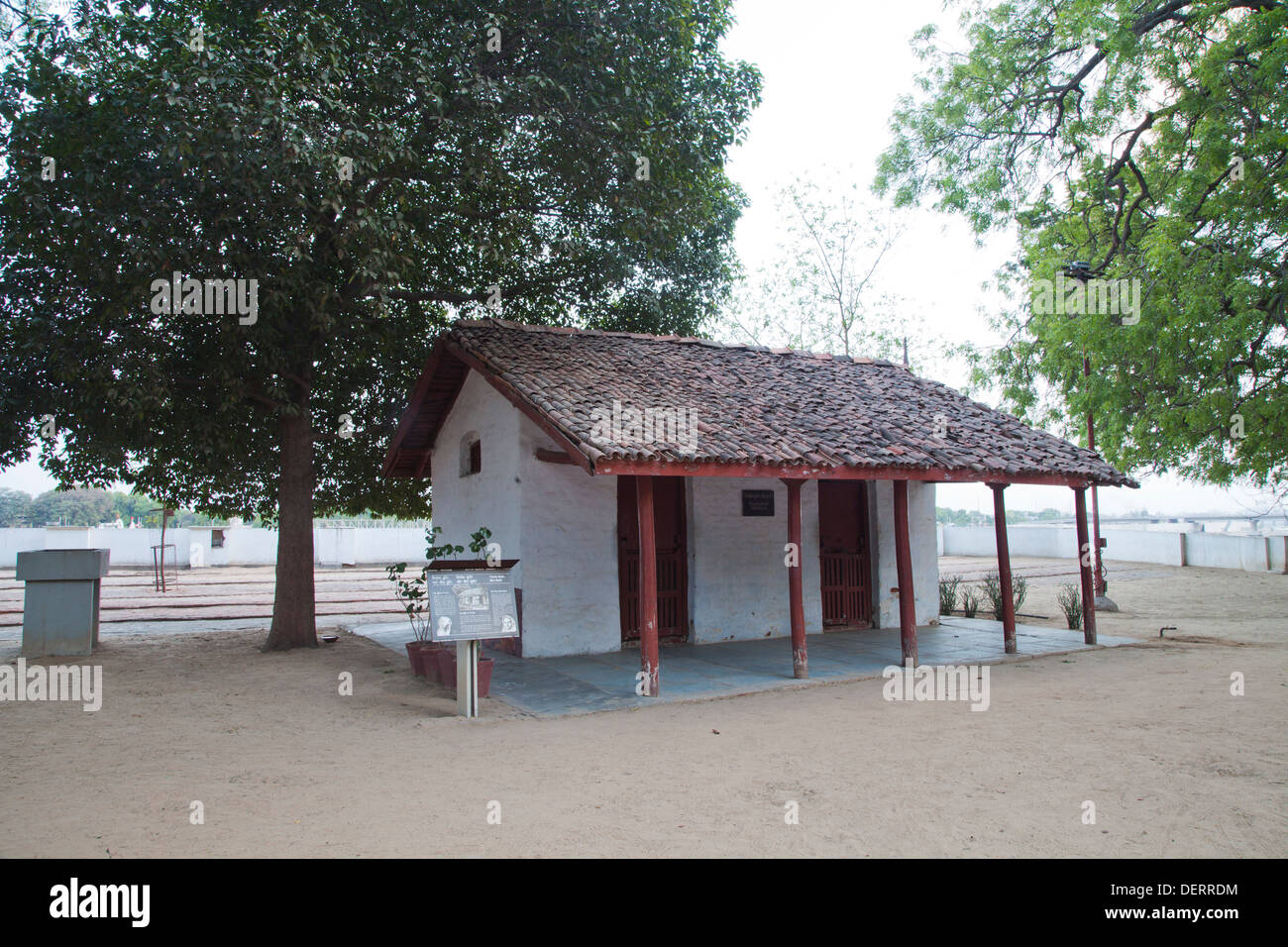 Facade of a hut, Sabarmati Ashram, Ahmedabad, Gujarat, India Stock ...