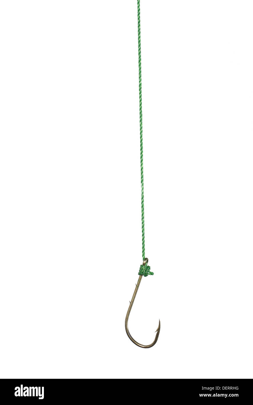 empty metal hook on white background Stock Photo - Alamy