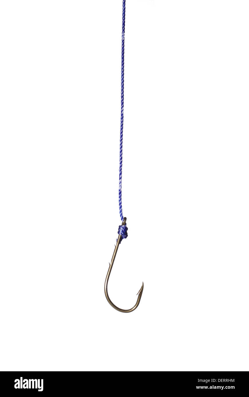 empty hook on white background Stock Photo - Alamy