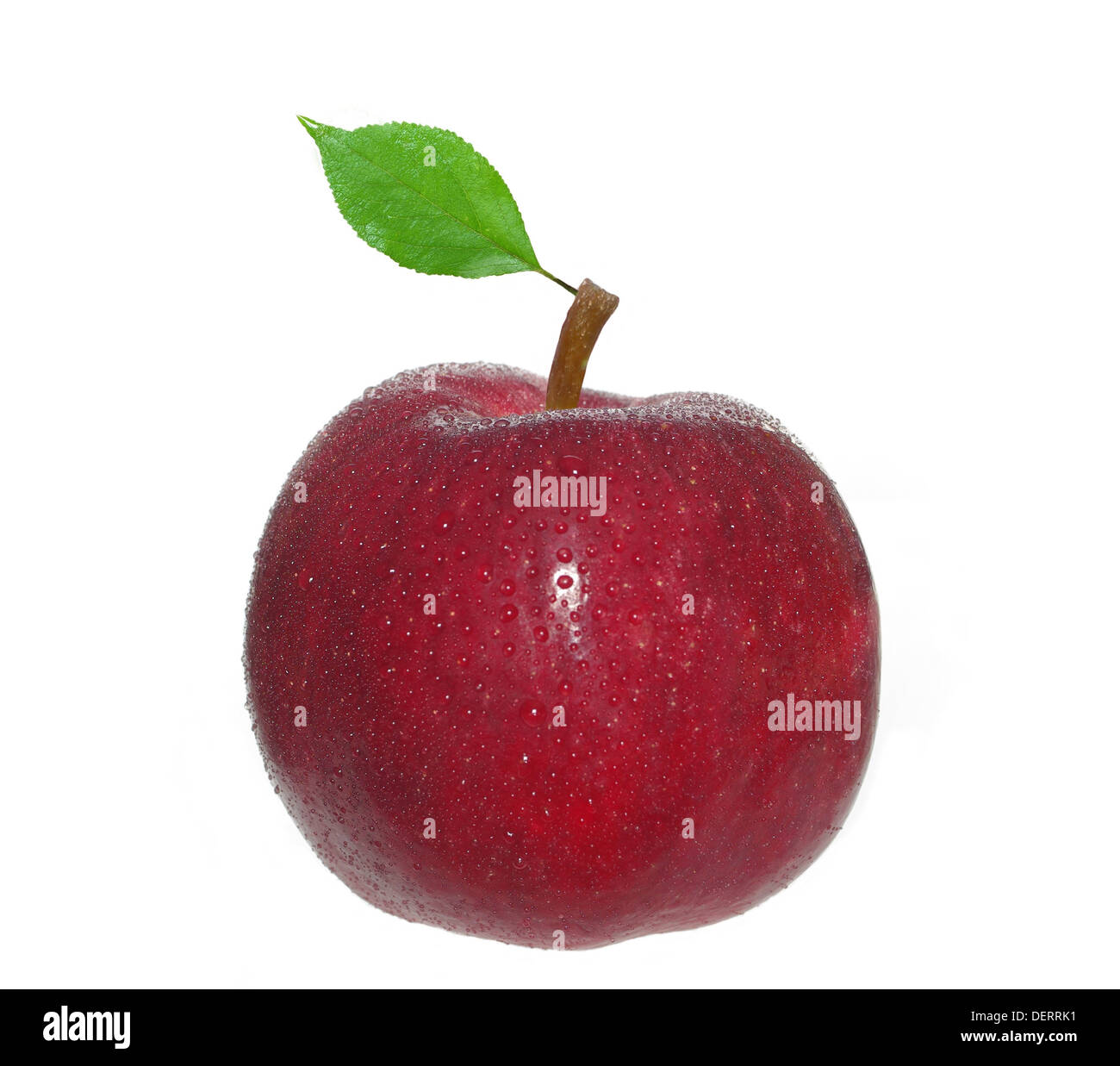 red apple from leaflet on white background Stock Photo - Alamy