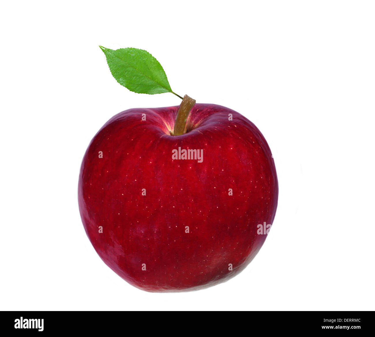 red apple from leaflet on white background Stock Photo - Alamy