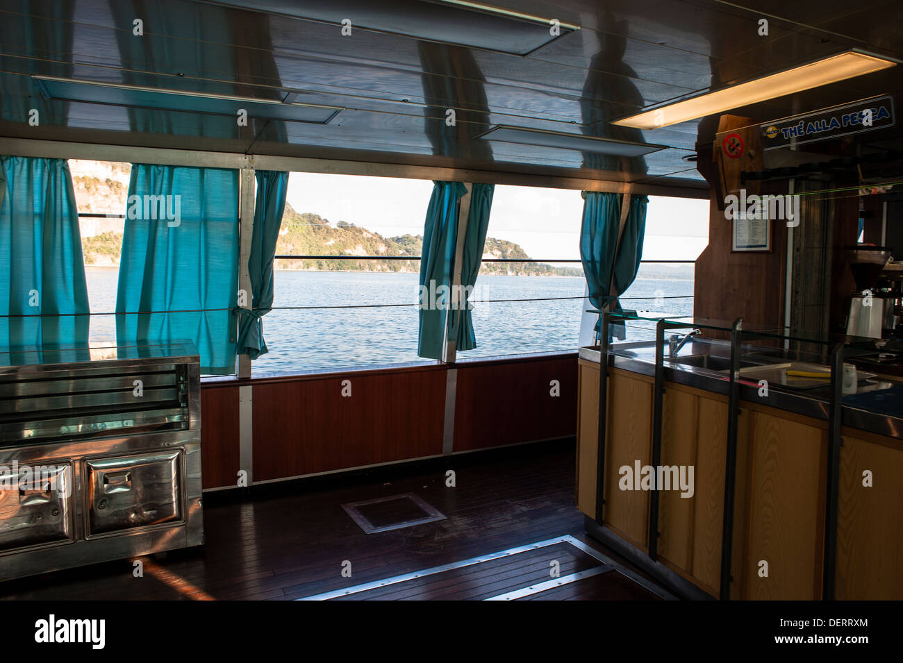 interior of a ferry navigating Lake Maggiore Stock Photo - Alamy