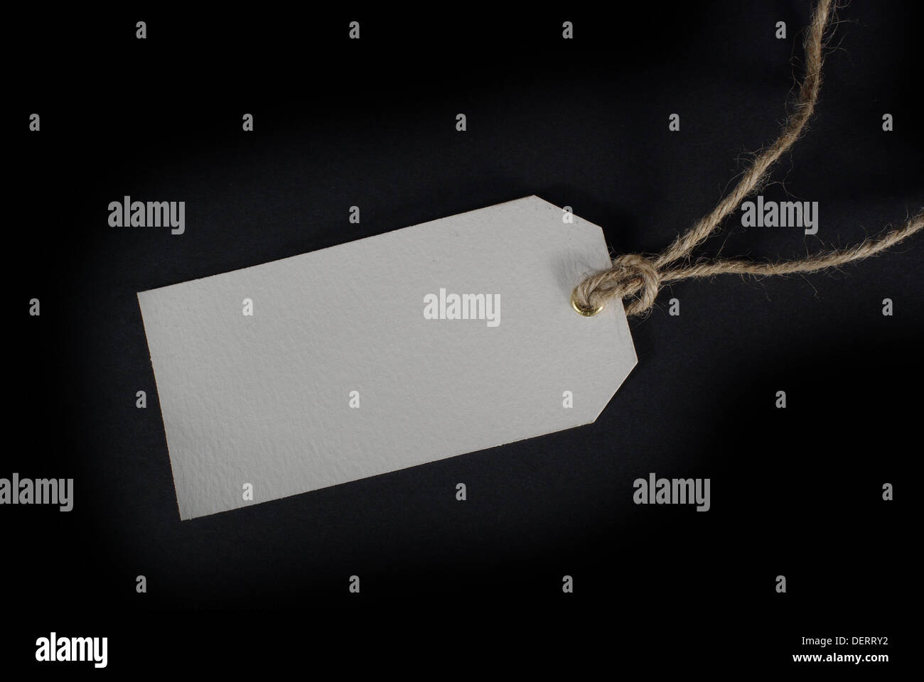 empty label on black background Stock Photo - Alamy