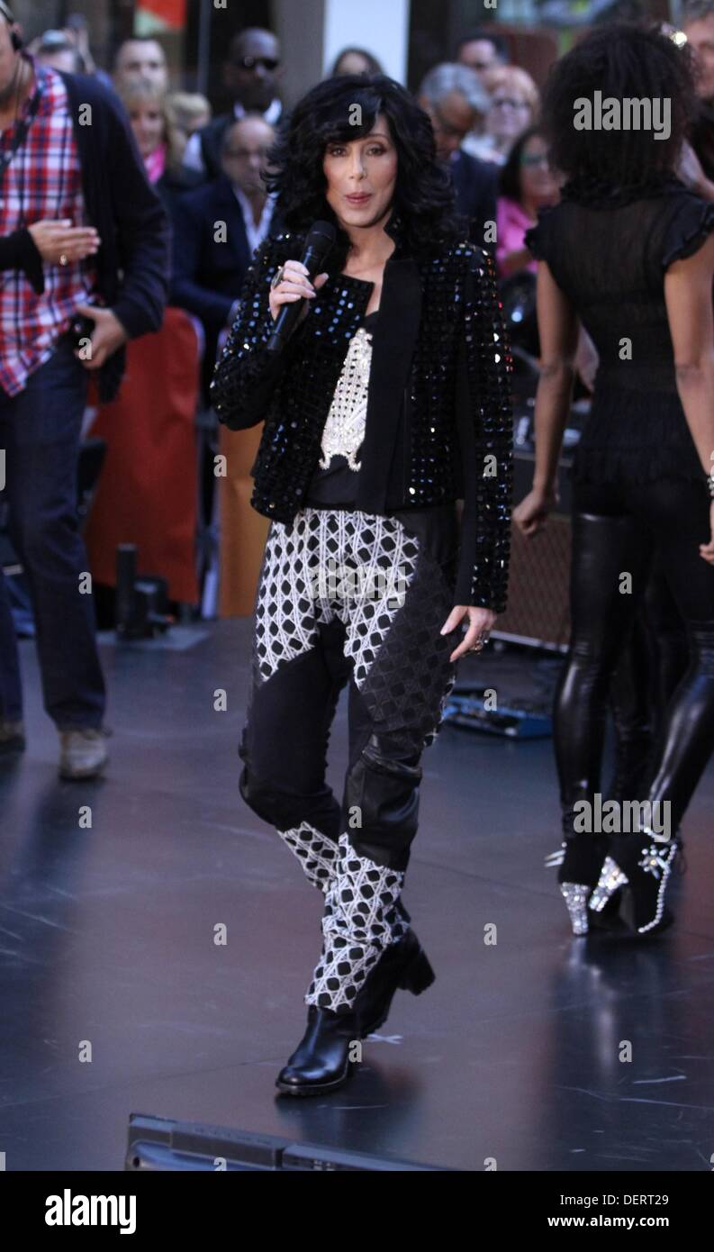 New York, NY. 23rd Sep, 2013. Cher on stage for NBC Today Show Concert ...