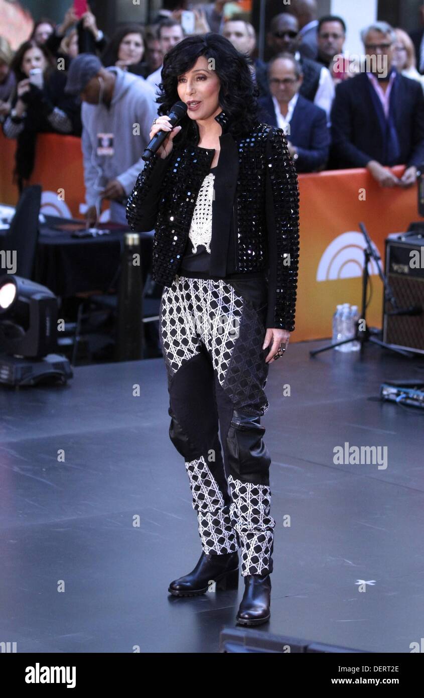 New York, NY. 23rd Sep, 2013. Cher on stage for NBC Today Show Concert ...