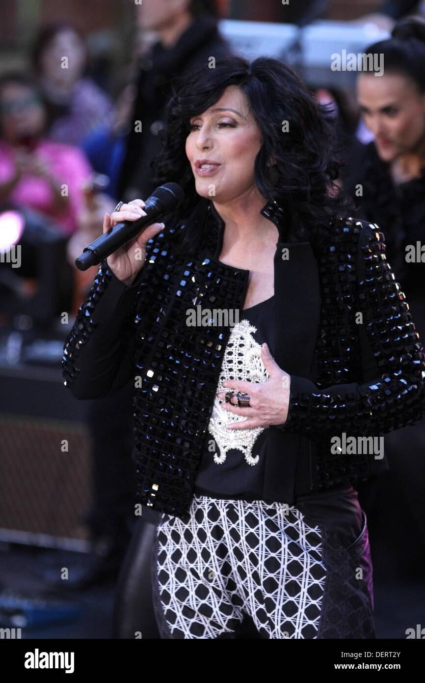 New York, NY. 23rd Sep, 2013. Cher on stage for NBC Today Show Concert ...