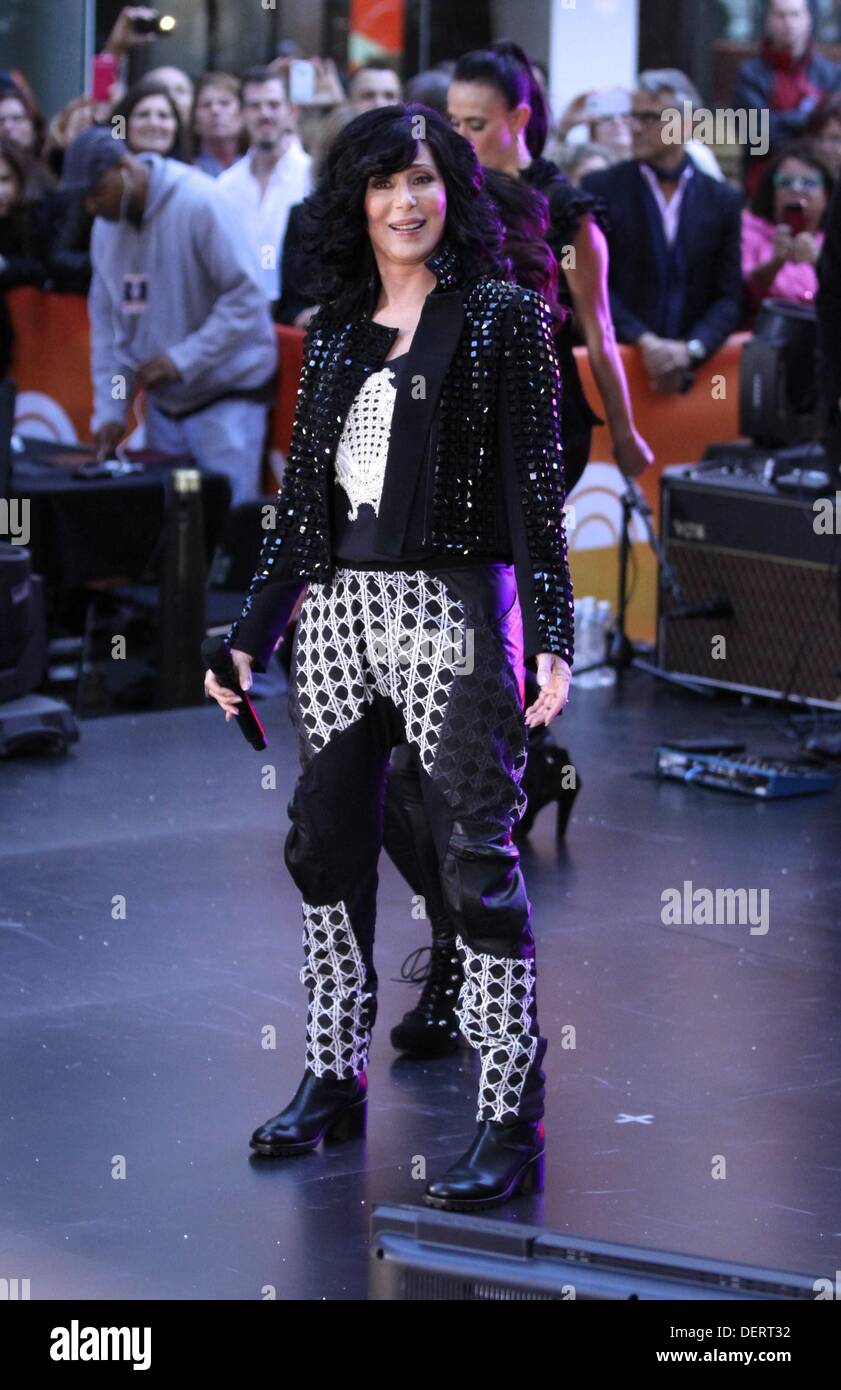 New York, NY. 23rd Sep, 2013. Cher on stage for NBC Today Show Concert ...