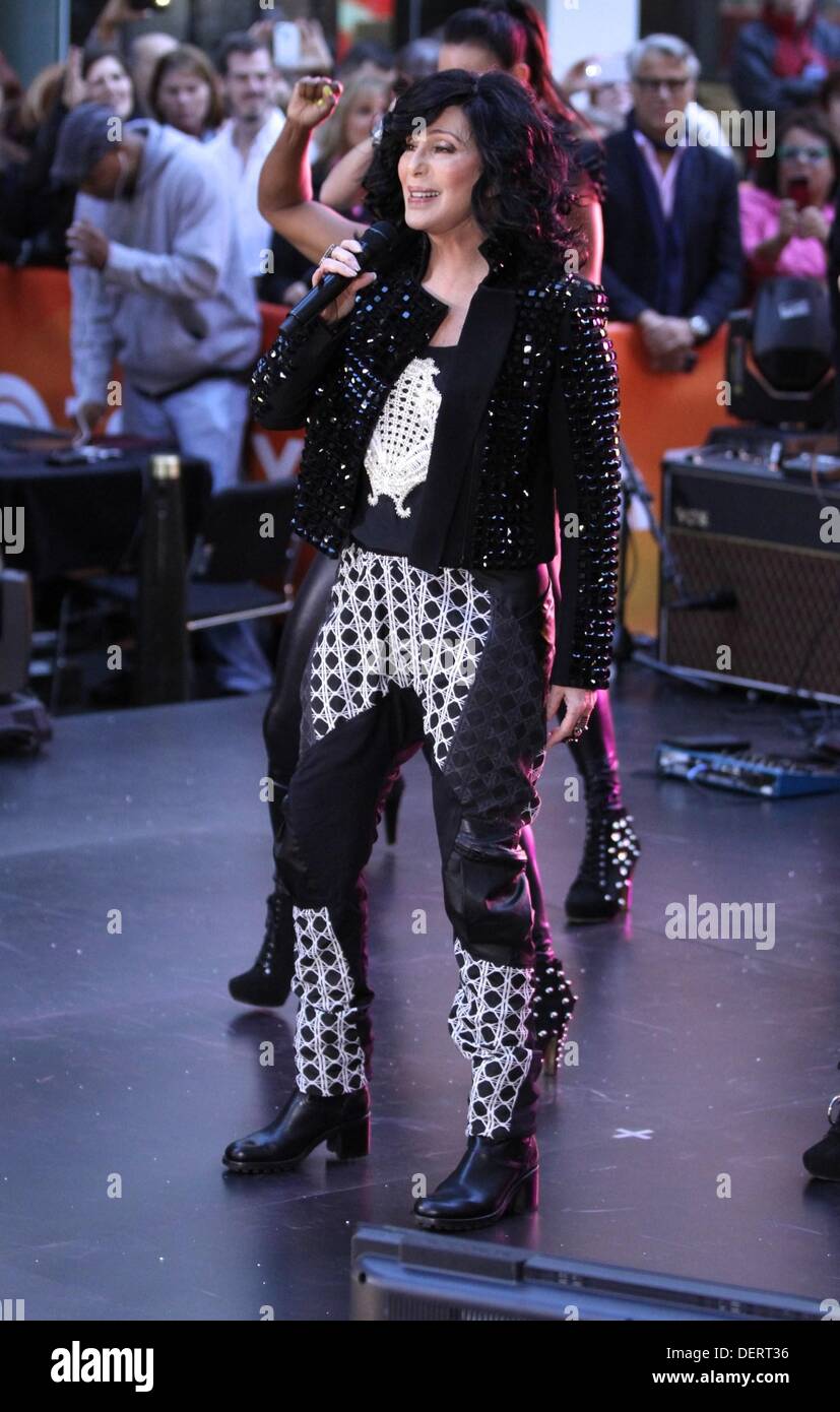 New York, NY. 23rd Sep, 2013. Cher on stage for NBC Today Show Concert ...