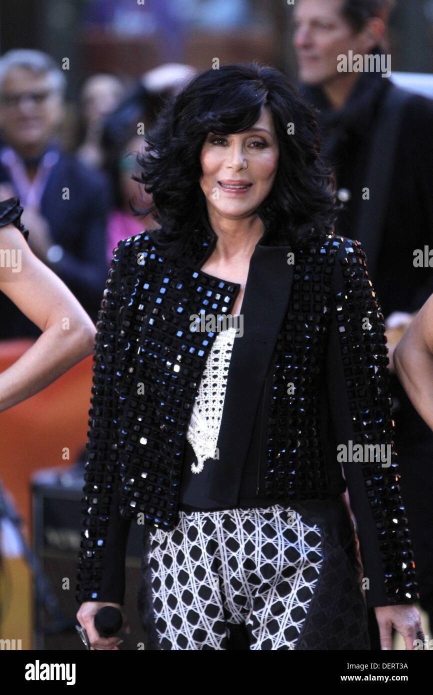 New York, NY. 23rd Sep, 2013. Cher on stage for NBC Today Show Concert ...