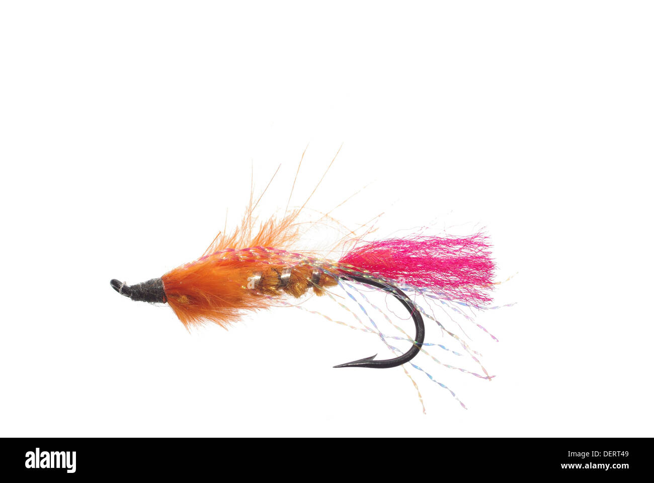 imitation of artificial fly on metal hook Stock Photo - Alamy