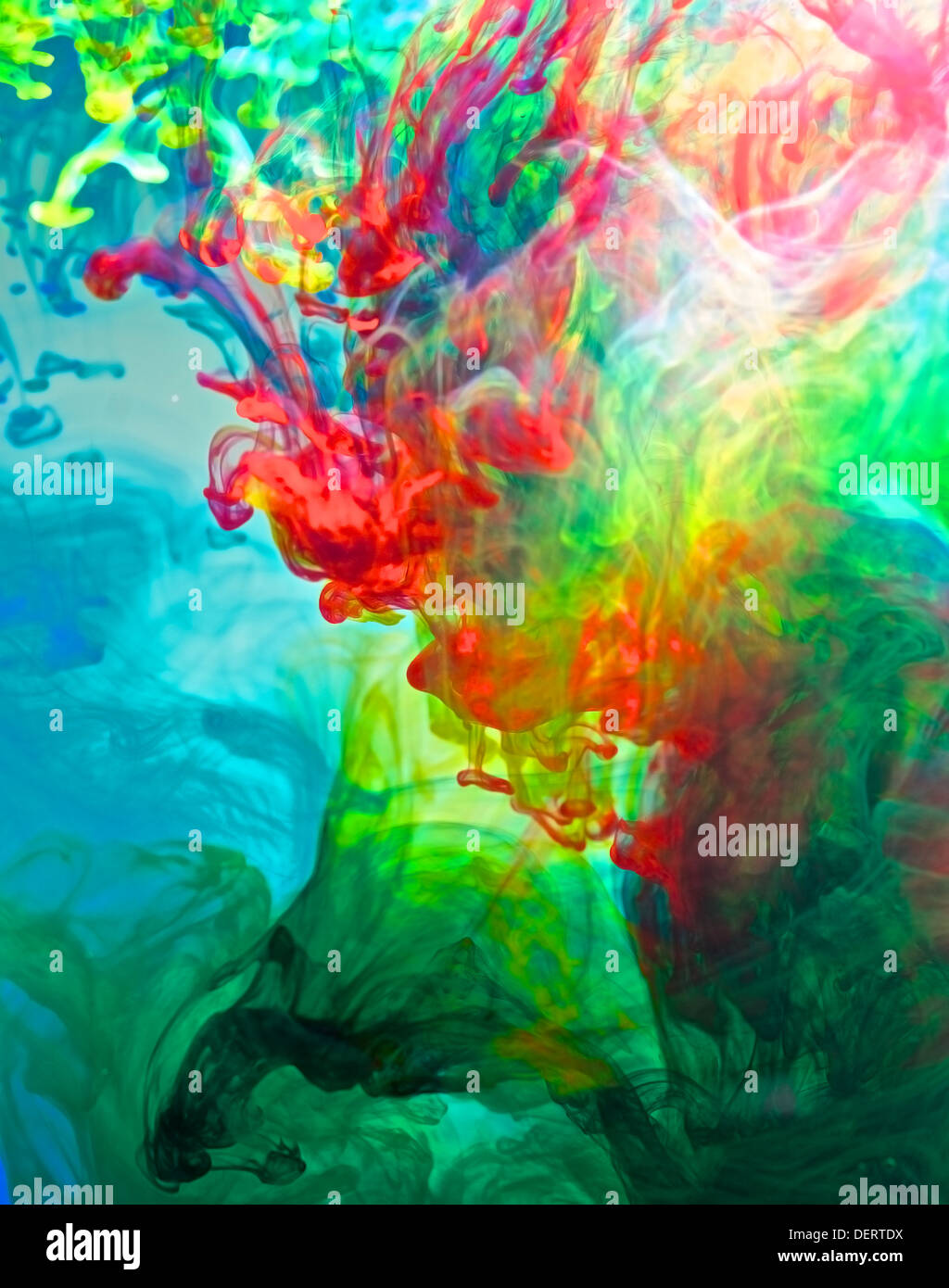 inks in water, color abstraction, color explosion Stock Photo - Alamy