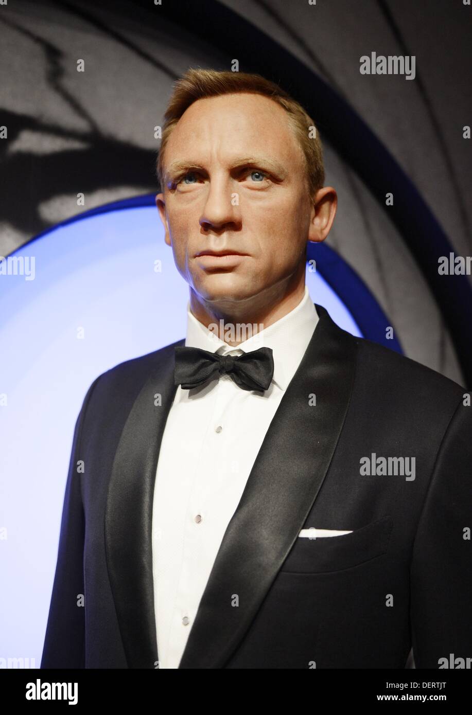 A wax figure of Daniel Craig is featured at the wax museum in London ...