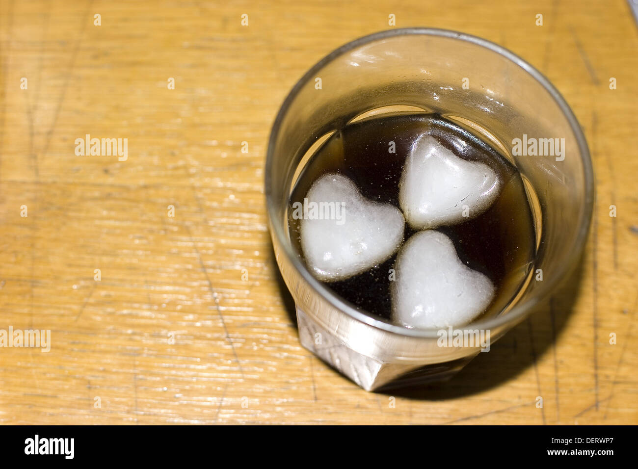 Heart-shaped ice cubes Stock Photo - Alamy