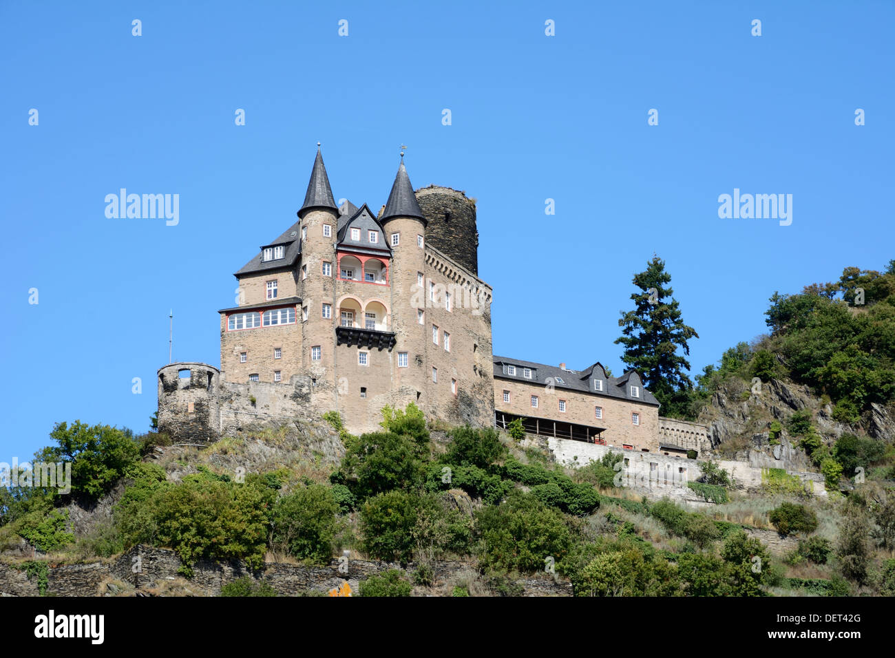 Katz Castle above Sankt Goarshausen, Germany Stock Photo - Alamy