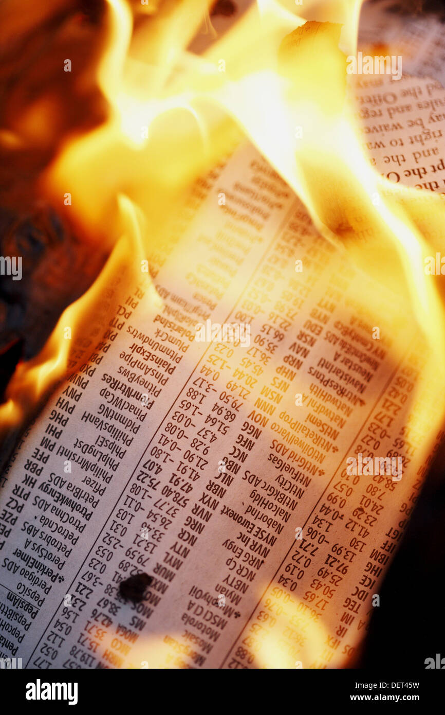 Newspaper downfall hi-res stock photography and images - Alamy