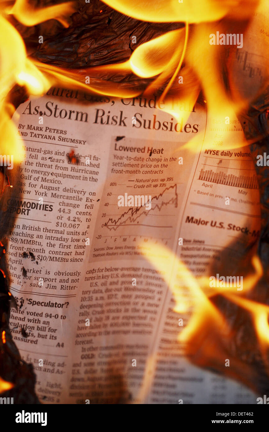 Place Newspaper On Fire