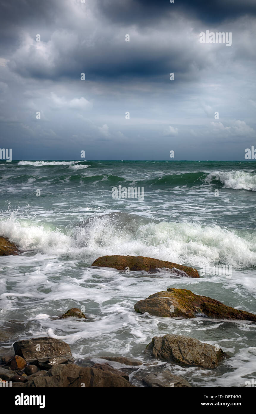Storm on the sea after a rain. HDR image Stock Photo - Alamy