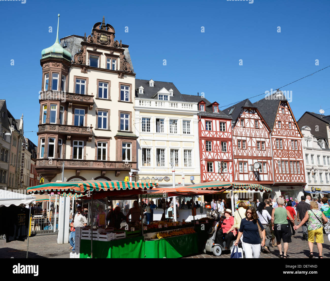 Tourists at the Hauptmarkt in Trier, Germany Stock Photo - Alamy