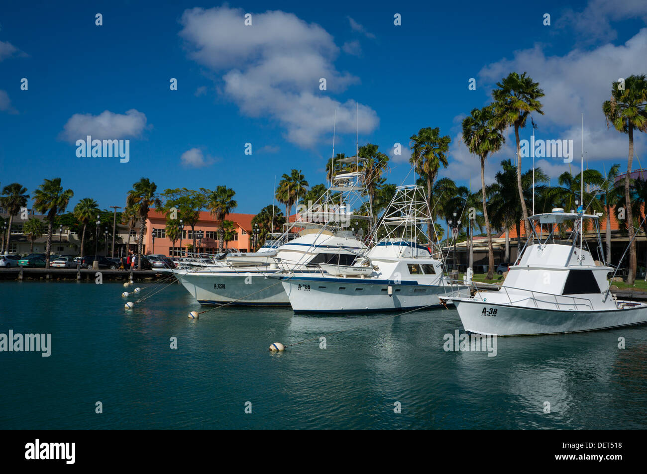Oranjestad, Aruba marina harbour area Stock Photo - Alamy
