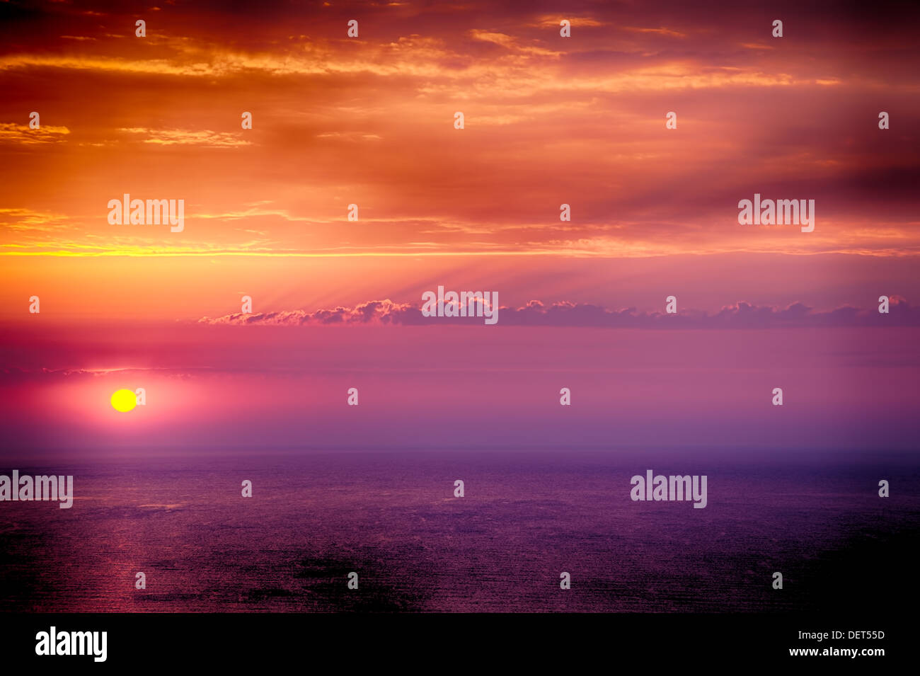 Beautiful sunrise over the sea. HDR image Stock Photo - Alamy