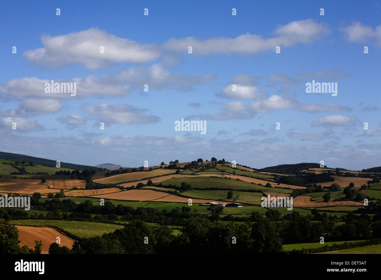 The valley of The River Clun from The Jack Mytton Way Clun near The ...