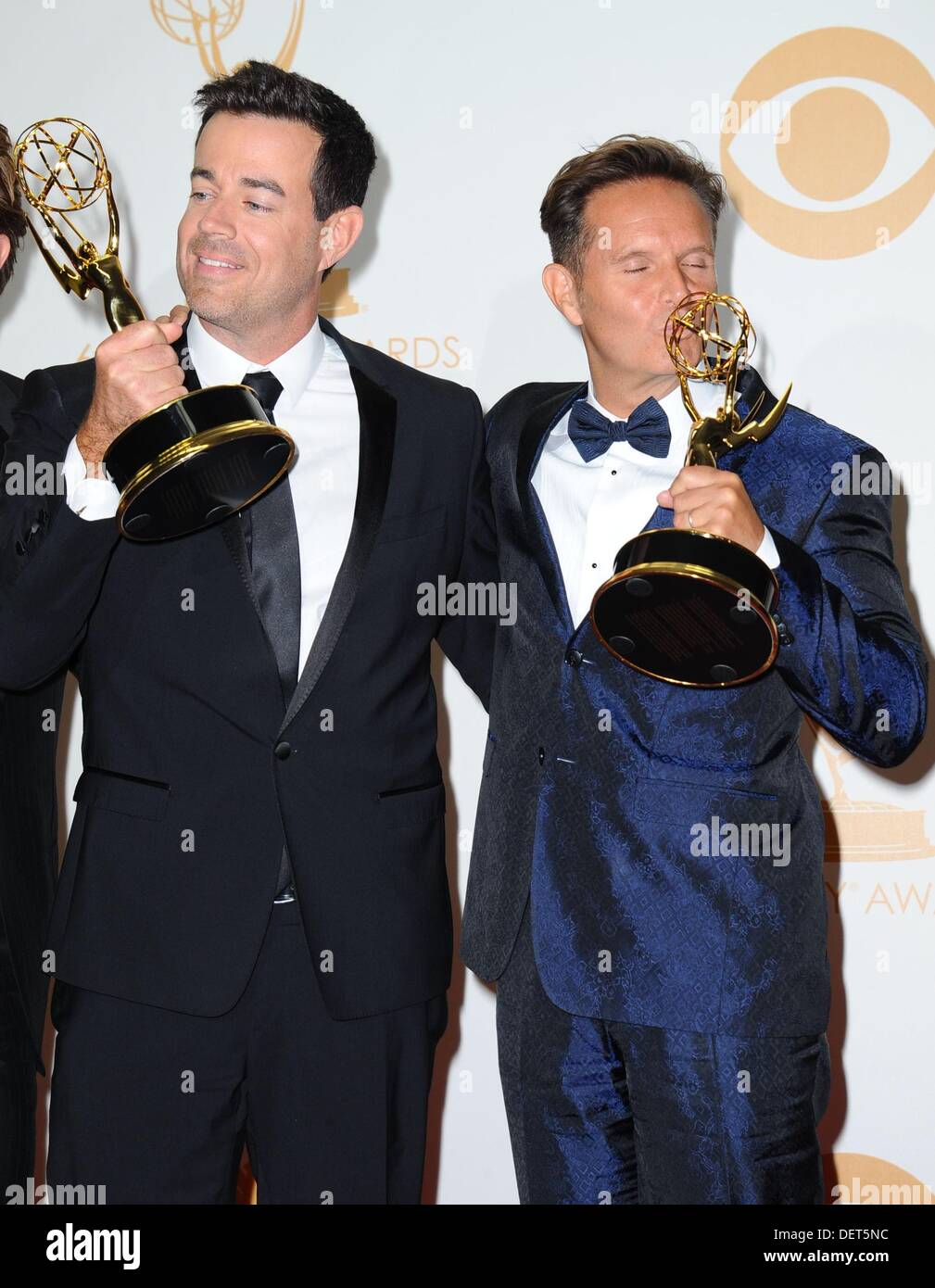 Carson Daly, Mark Burnett in the press room for The 65th Primetime Emmy ...