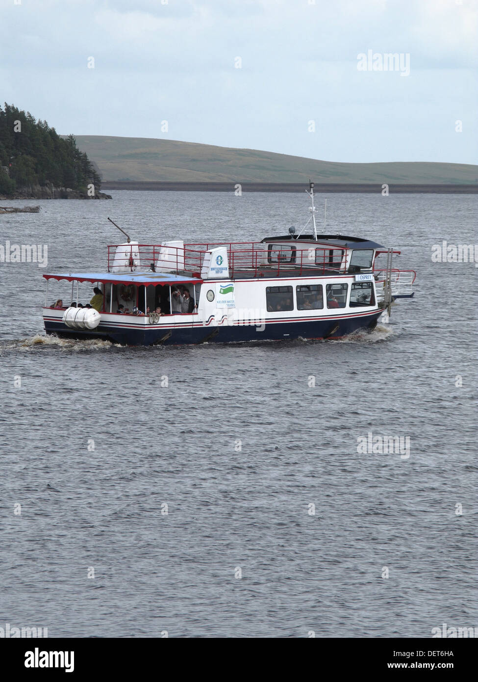 Osprey Passenger Ferry Cruising Across Kielder Water, Northumberland ...