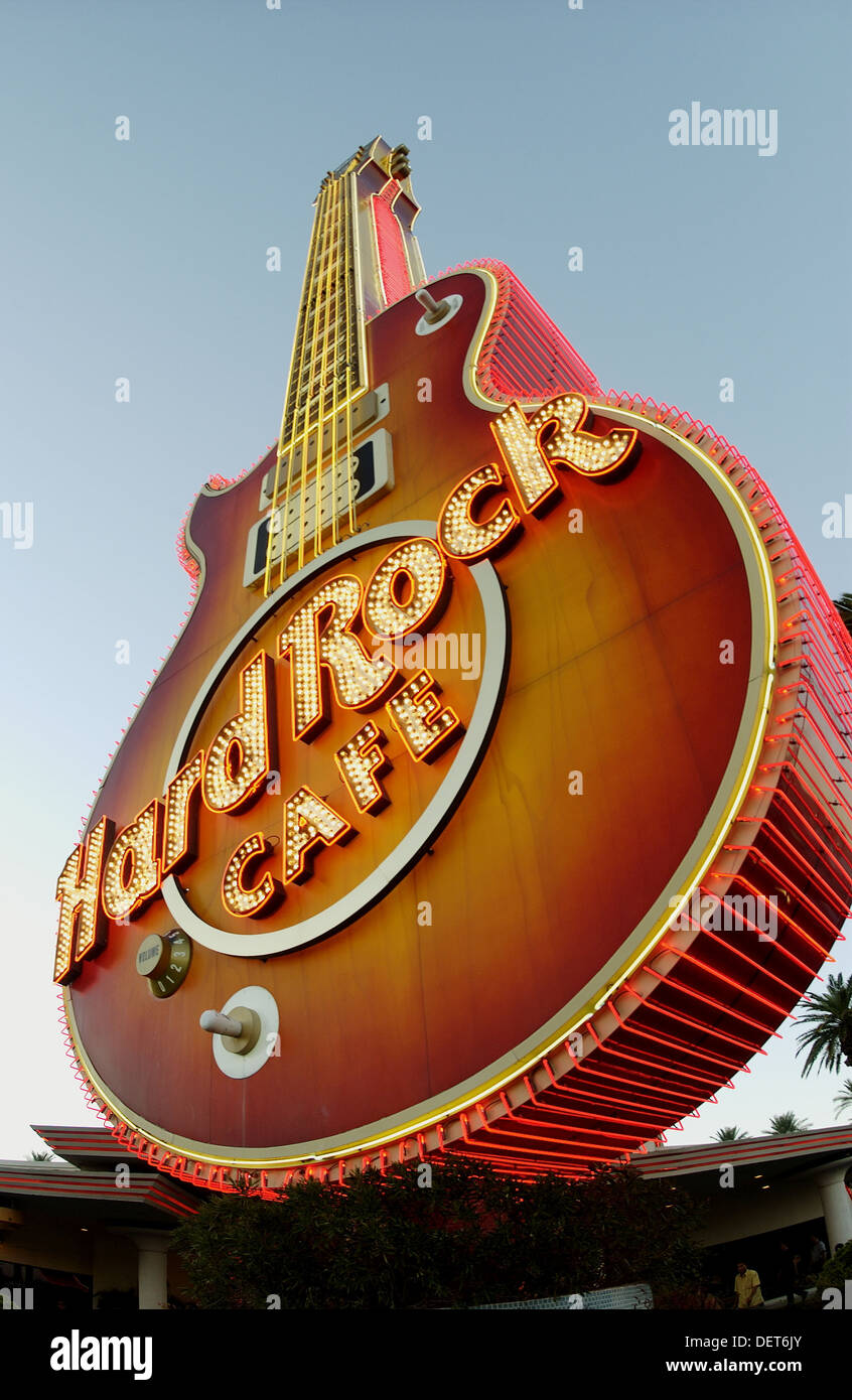 Hard Rock Café sign. Las Vegas. Nevada. USA Stock Photo - Alamy