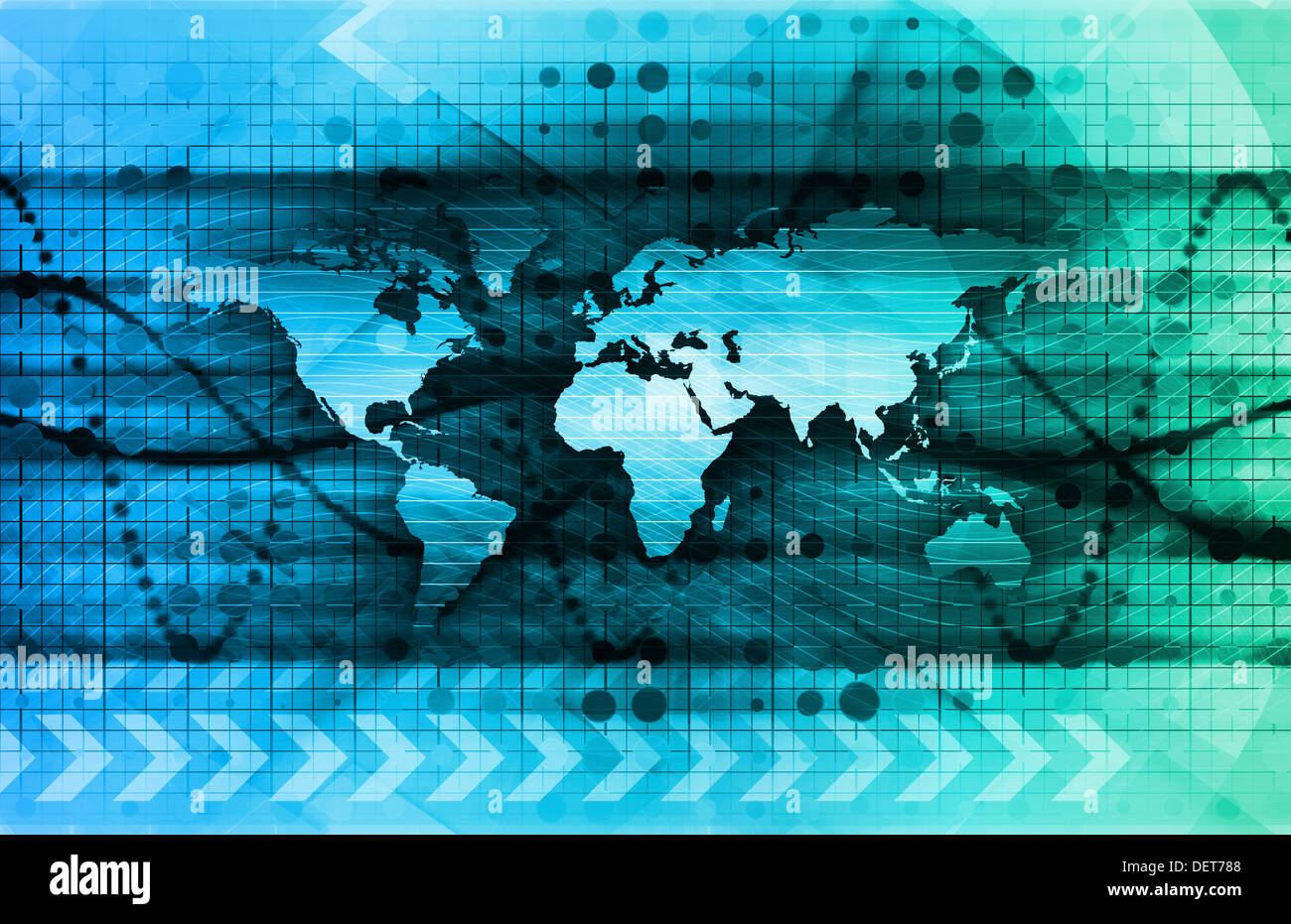 Futuristic Digital Network with Data Communication Art Stock Photo - Alamy