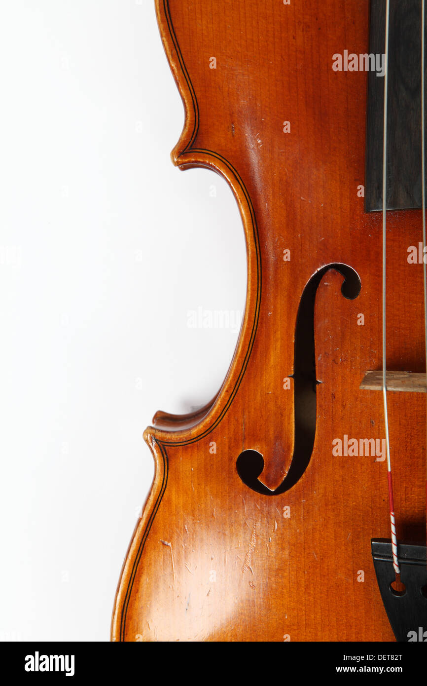 Violin full sized. Violin full sized., close up detail Stock Photo - Alamy