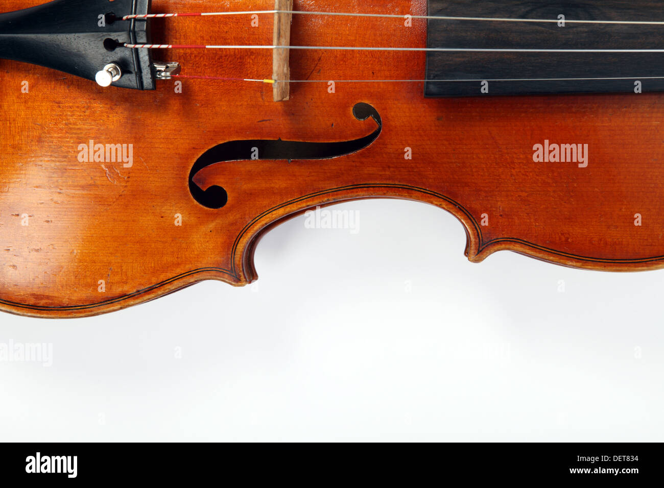 Violin full sized. Violin full sized., close up detail Stock Photo - Alamy