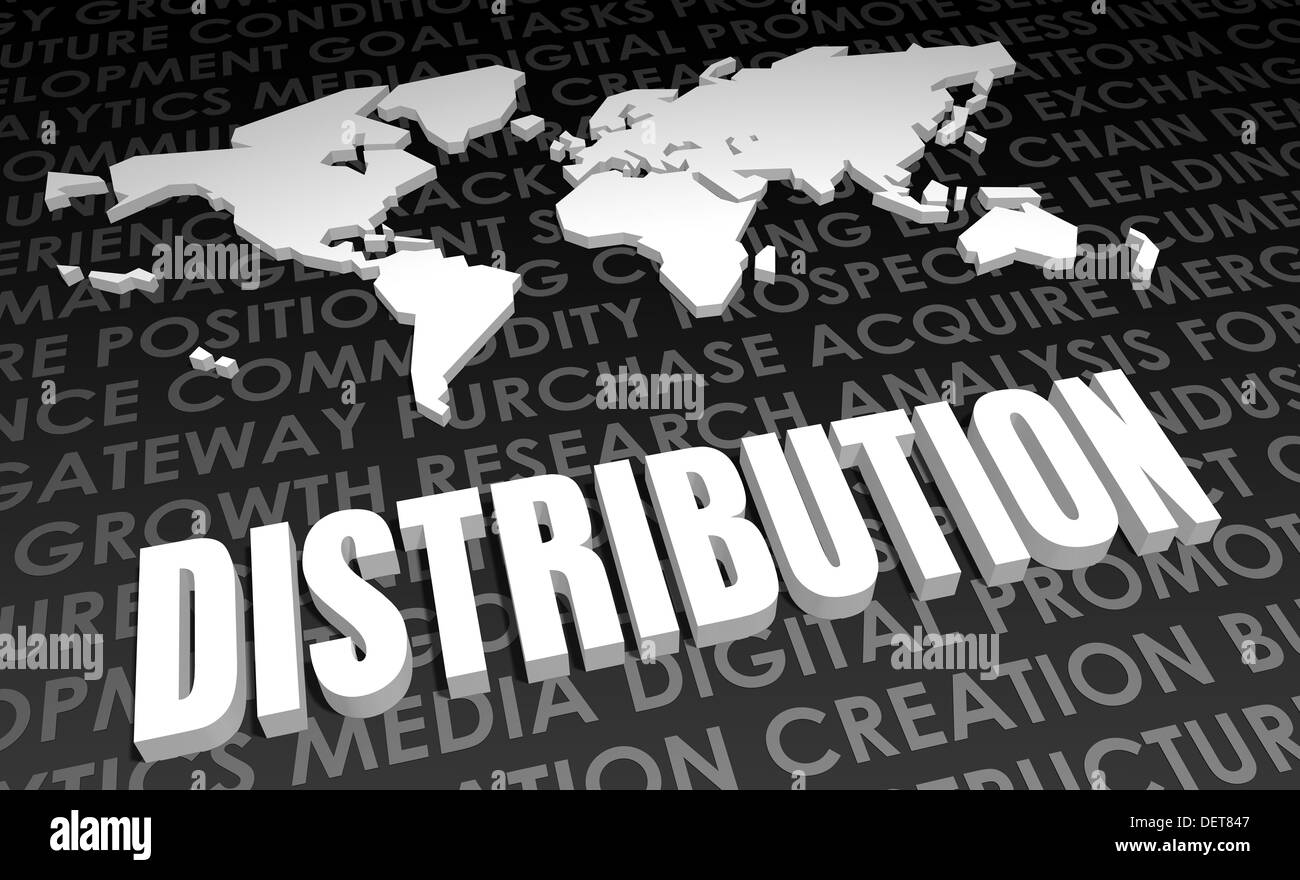 Distribution Industry Global Standard on 3D Map Stock Photo - Alamy