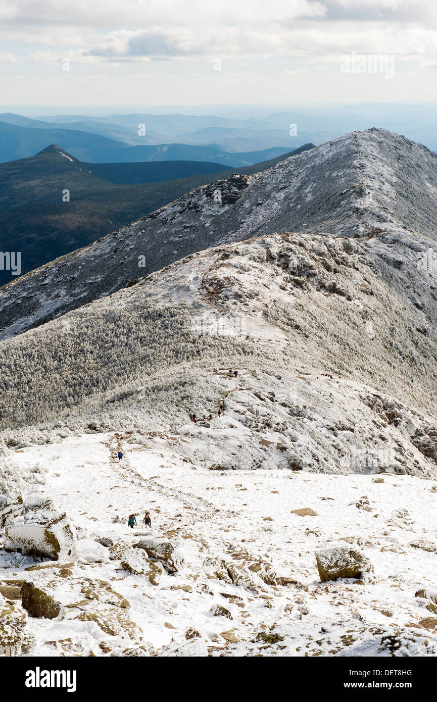Franconia ridge trail leading to Mt Lafayette, New Hampshire, USA Stock ...