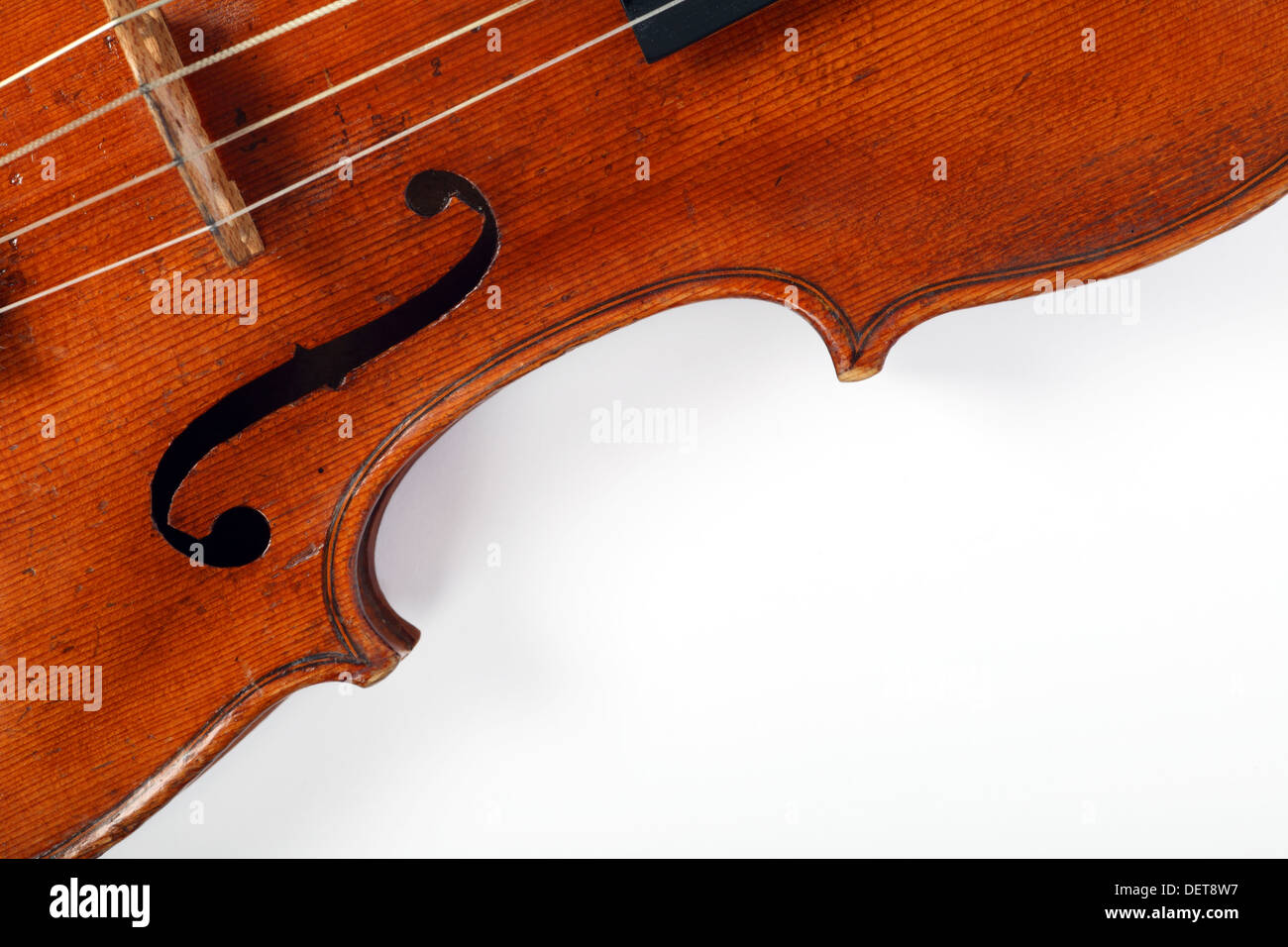 Violin full sized., close up detail of f hole Stock Photo - Alamy