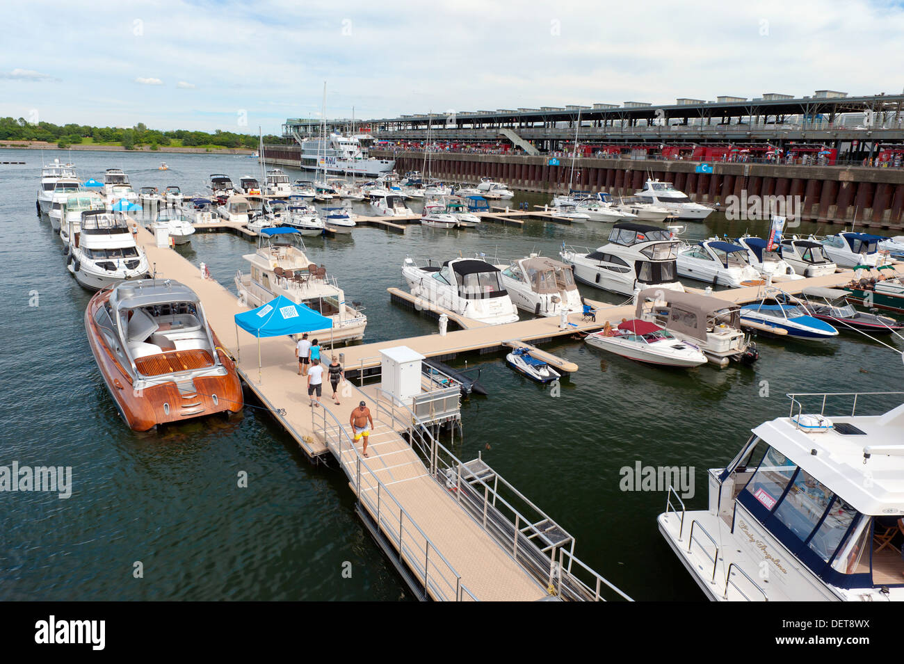 Marina, old port of Montreal, province of Quebec, Canada Stock Photo ...