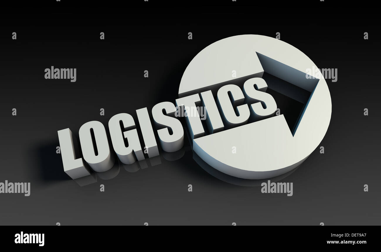 Logistics Concept With an Arrow Going Upwards 3D Stock Photo - Alamy