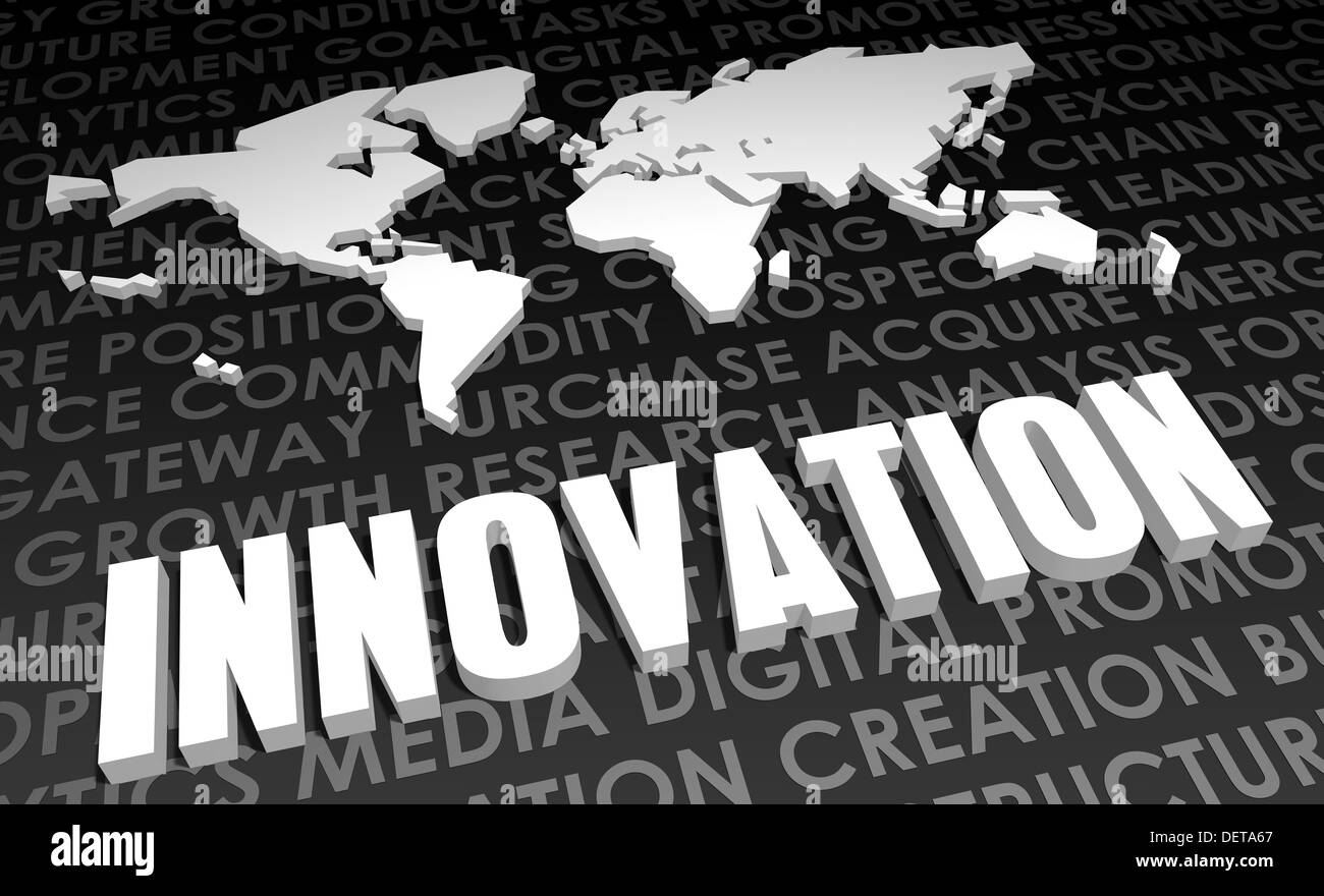 Innovation Industry Global Standard on 3D Map Stock Photo - Alamy