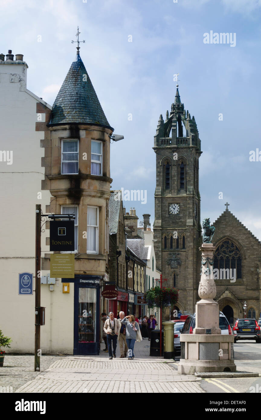 Peebles, county town of Peeblesshire in the Scottish Borders - high ...