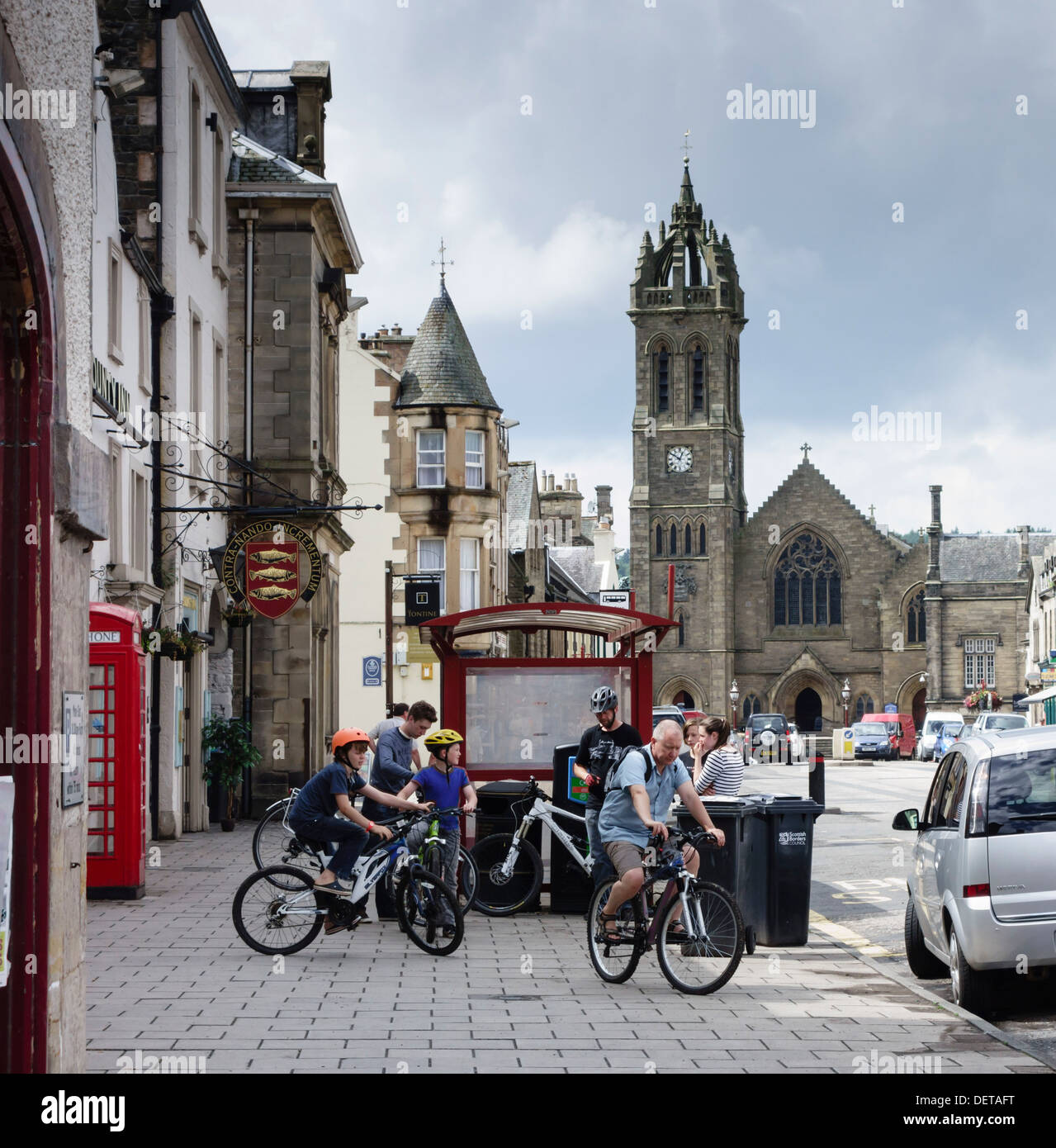 Peebles, county town of Peeblesshire in the Scottish Borders - high ...
