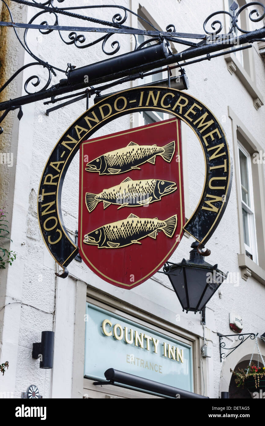 Peebles, county town of Peeblesshire Scottish Borders - town motto on ...