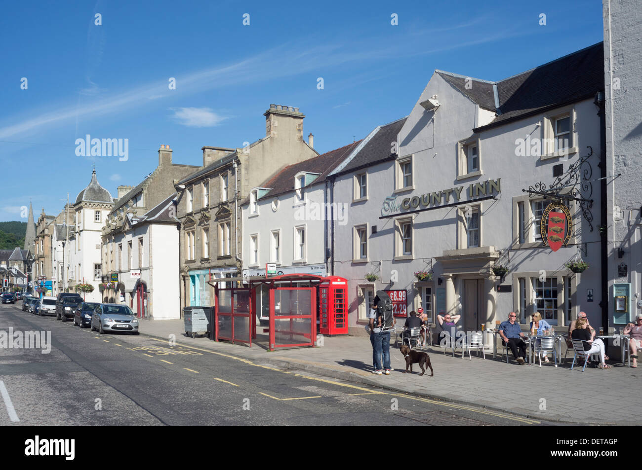 Peebles, county town of Peeblesshire in the Scottish Borders - high ...